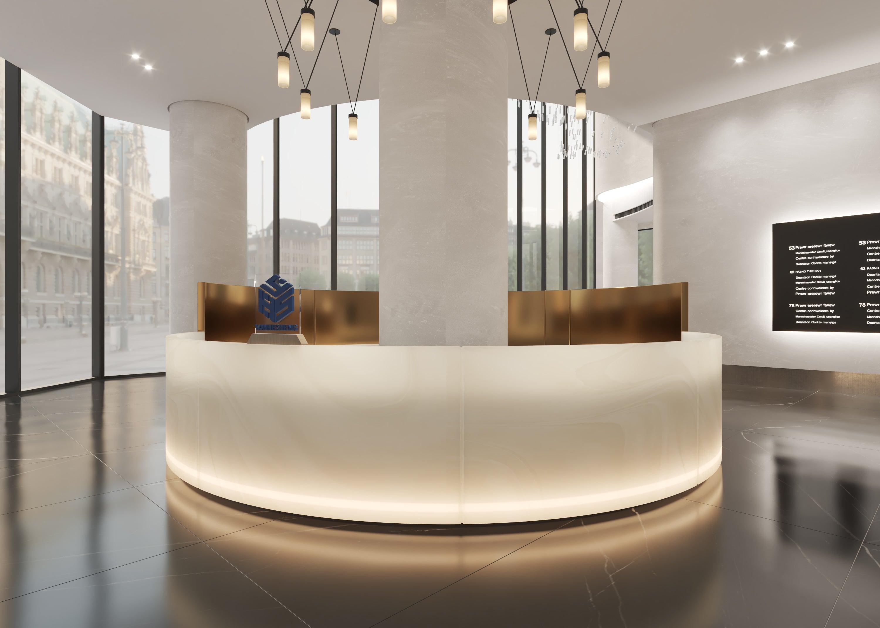Translucent Furniture solid surface material commercial bar counter yhs ...