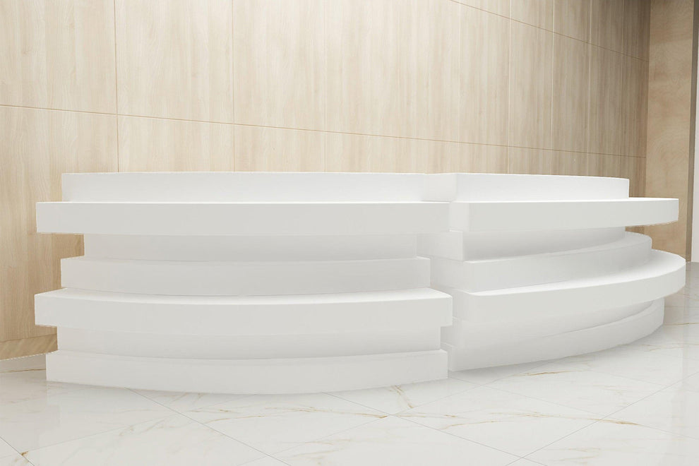 hospital half round counter luxury design office 260cm white office ...