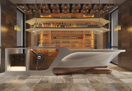 Custom solid surface stone furniture office bar airprot furniture ...